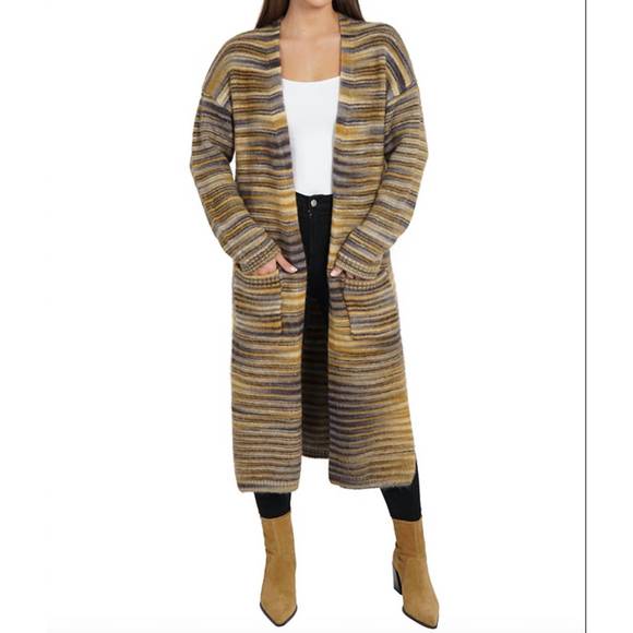 Love Token | Sweaters | New Love Token Long Pam Multi Sweater In Camel ...
